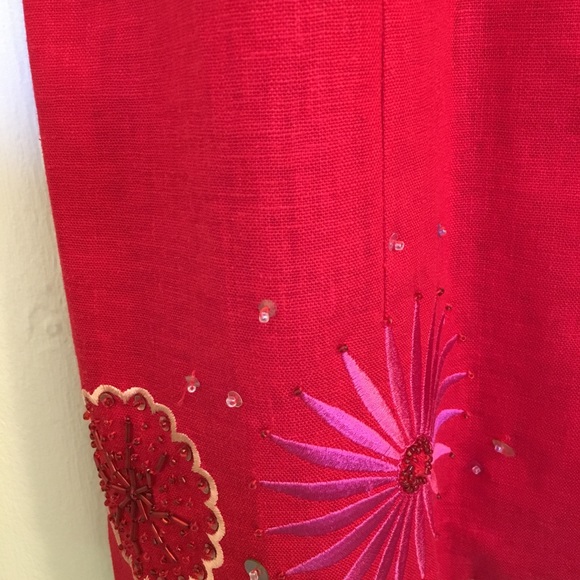 Russell Kemp | Tops | New Russell Kemp Cherry Red Shirt With Beading ...